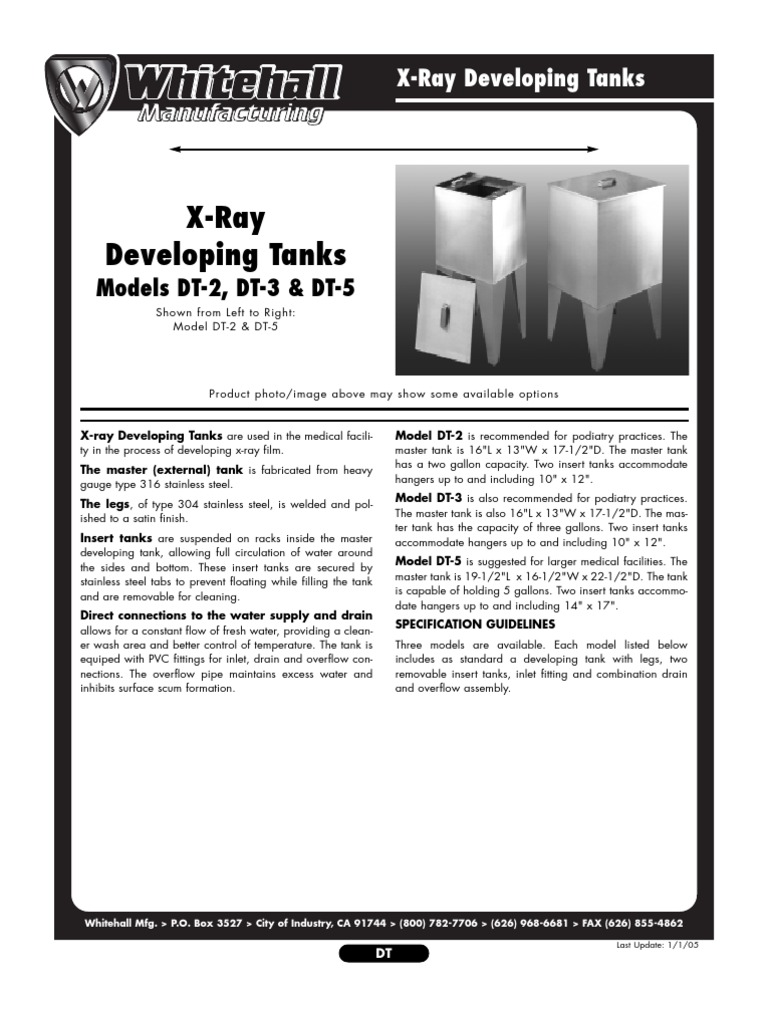 X-Ray Developing Tanks | Download Free PDF | Stainless Steel | Building ...