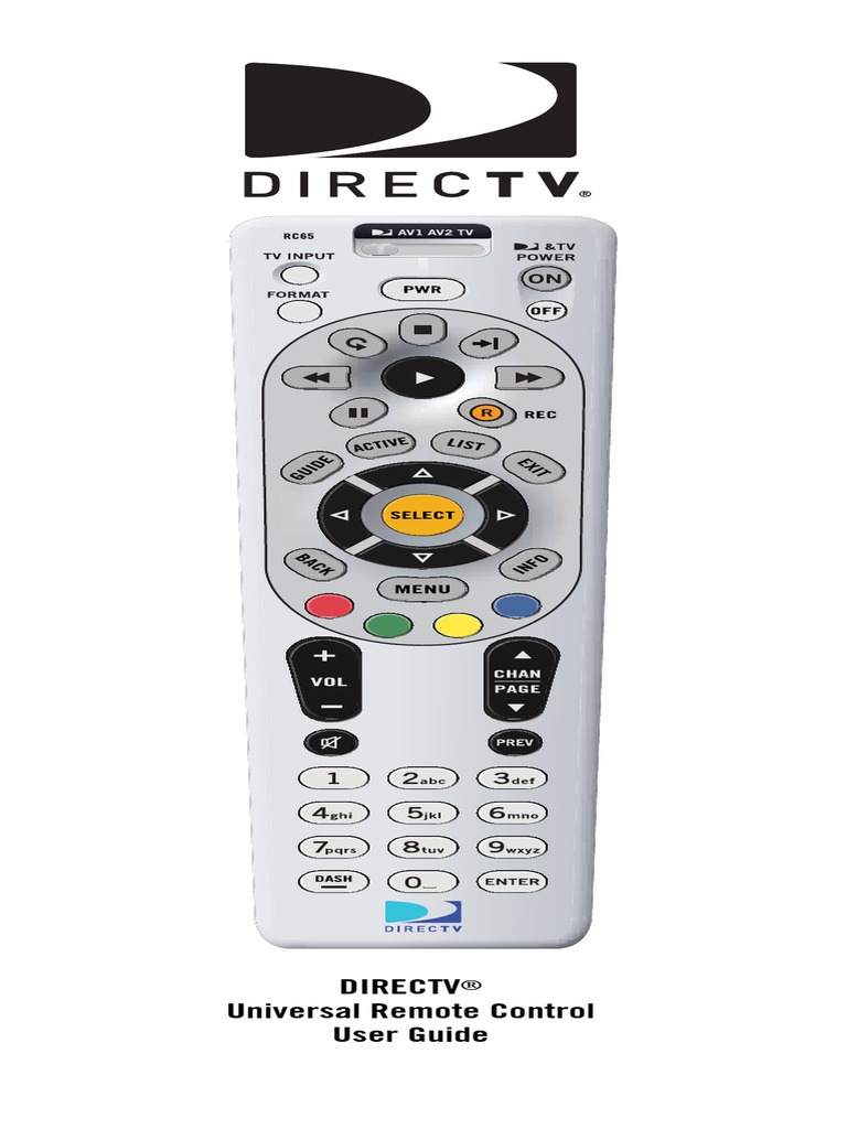 Directv Rc65 User Guide | PDF | Remote Control | Digital Video Recorder