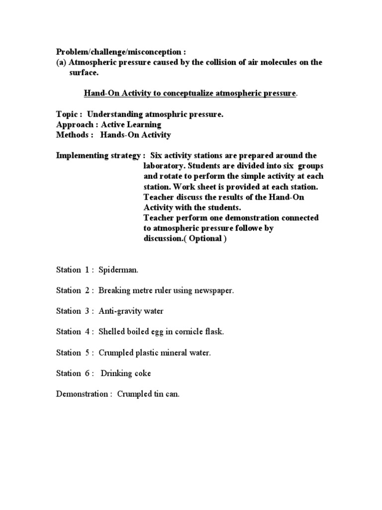 Atmospheric Pressure for Students | PDF | Atmosphere | Atmospheric Pressure
