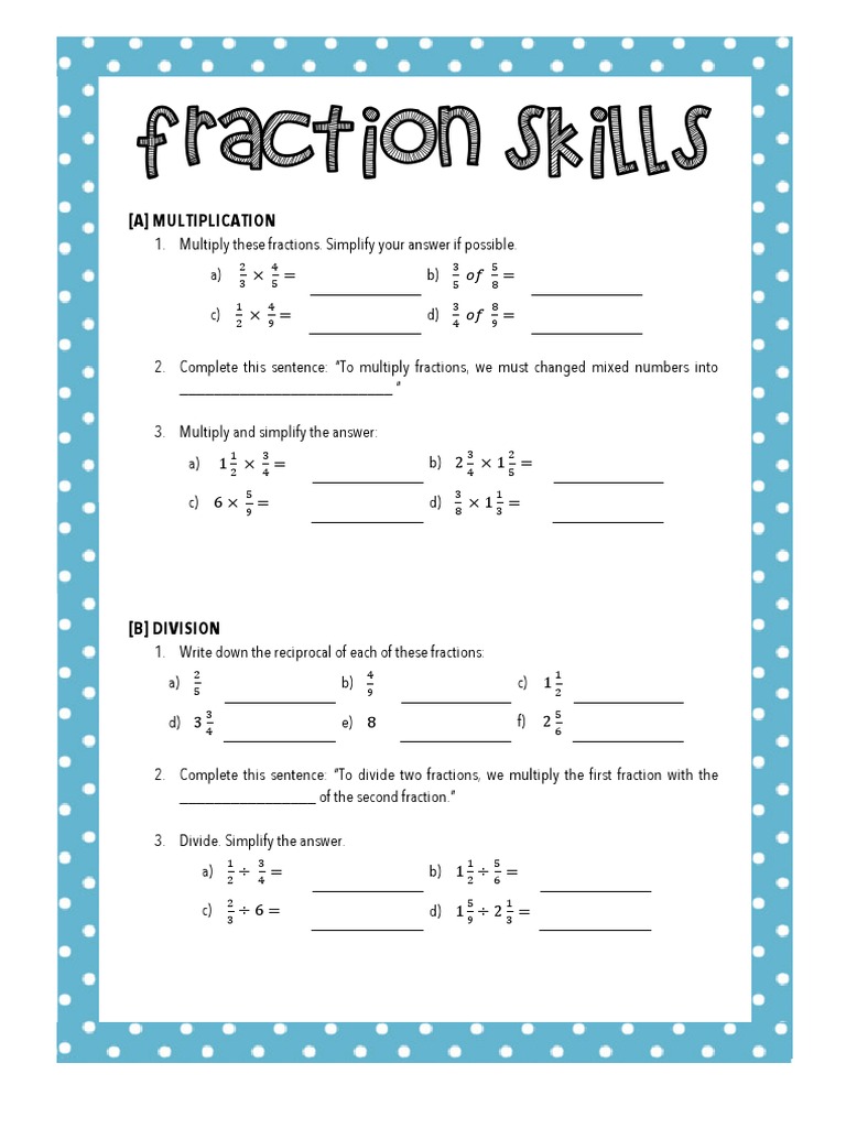 (Y10) Fractions - All Types | PDF | Fraction (Mathematics ...