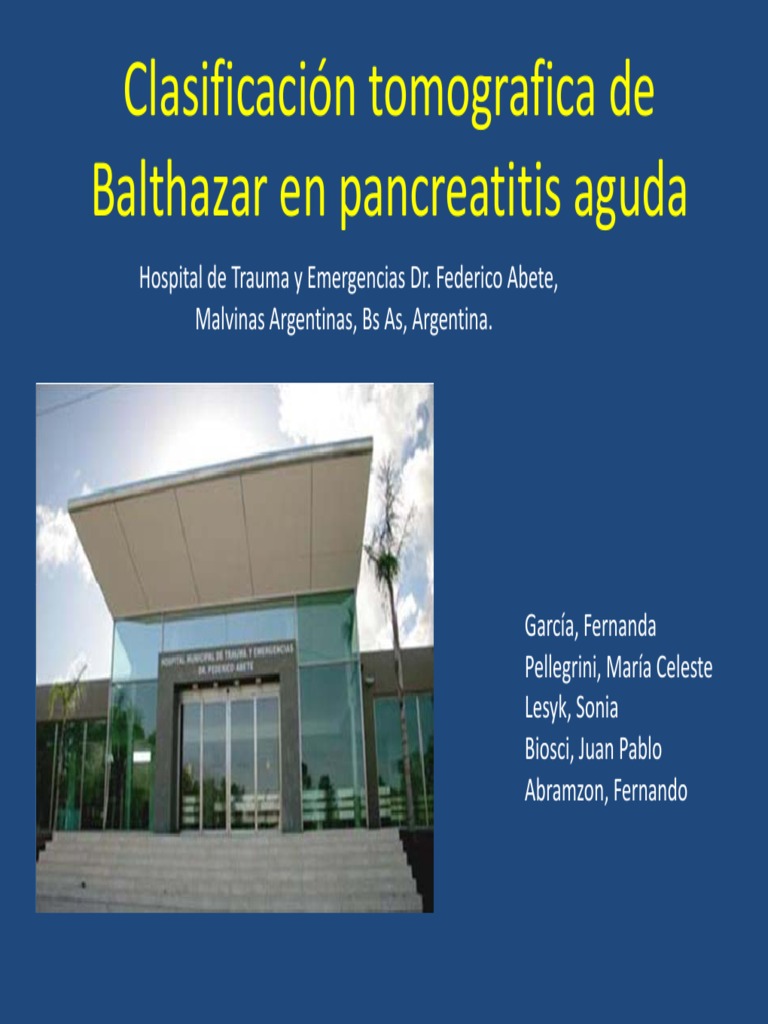 Balthazar Ex | PDF | Páncreas | Ciencias de la Salud