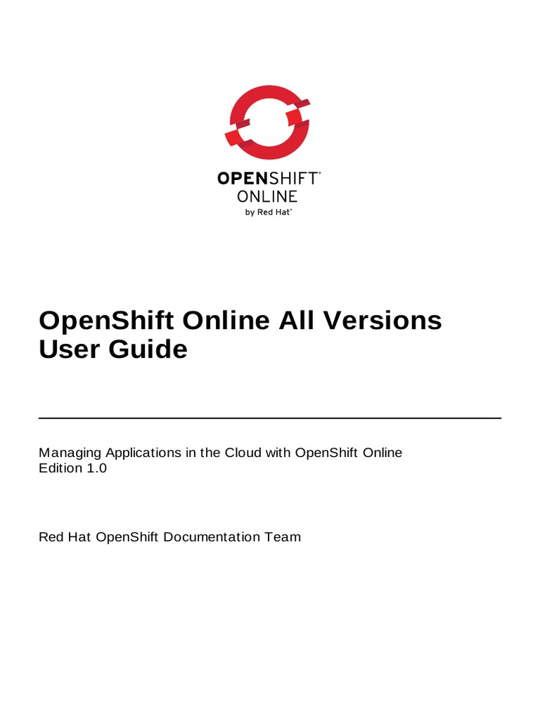 OpenShift Online 2.0 User Guide en US | PDF | Command Line Interface ...
