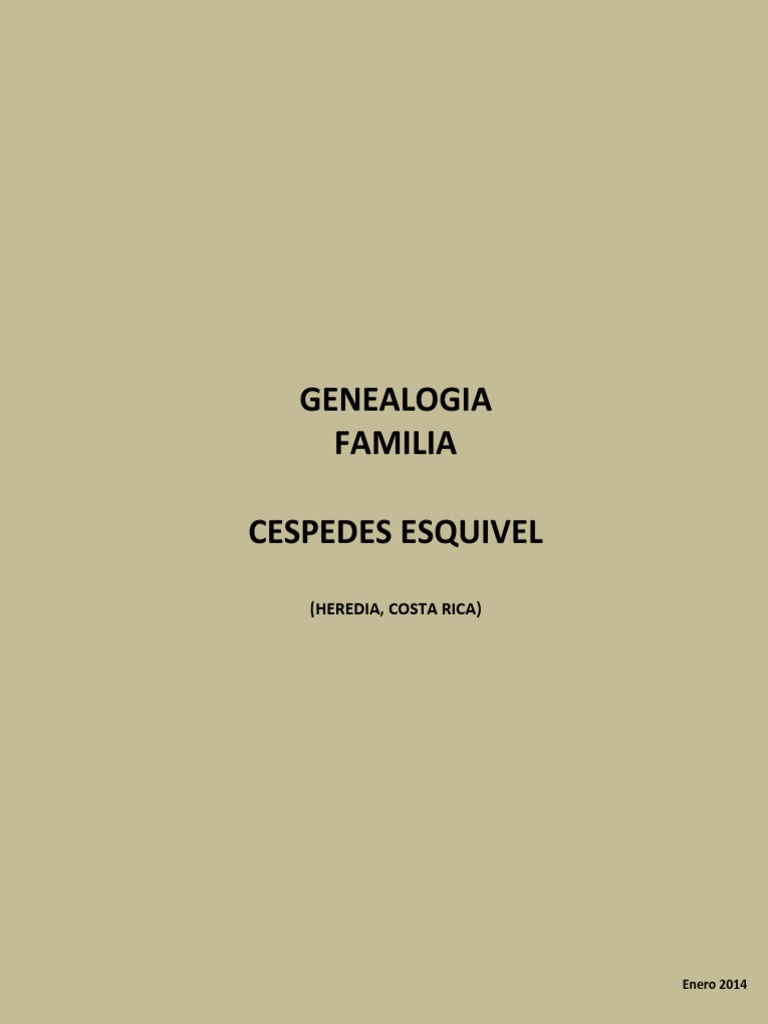 Genealogía de la familia Esquivel en CR | PDF | Costa Rica | Apellido
