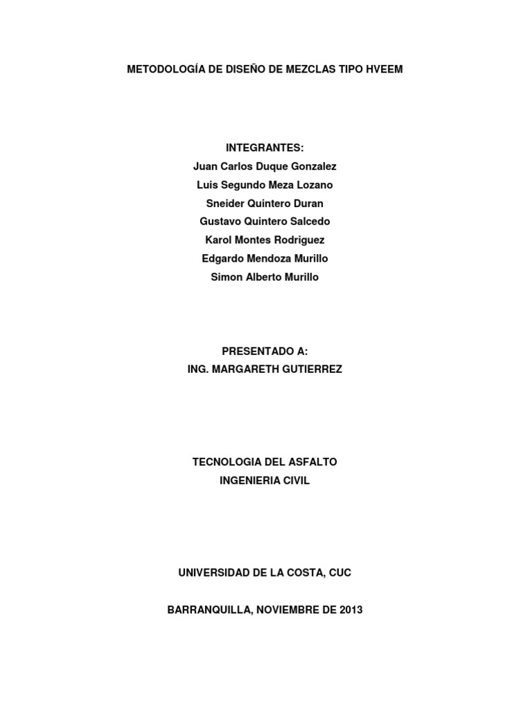 Diseño de Mezclas Asfálticas Hveem | PDF | Presión | Neumático
