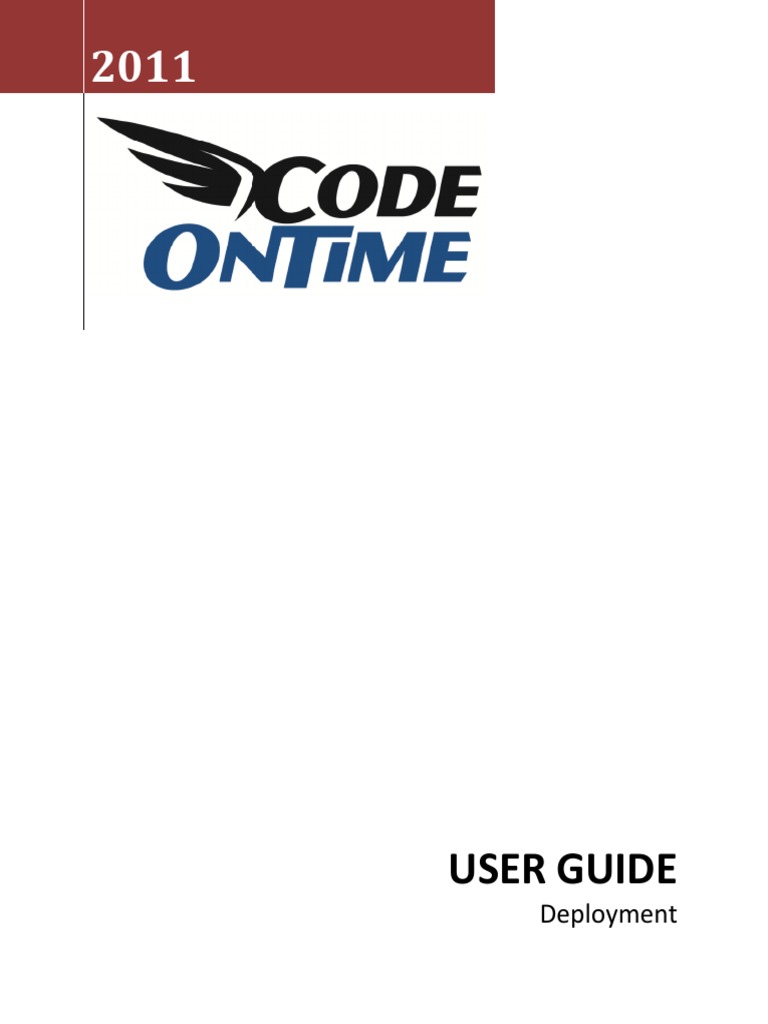 CodeOnTime UG Deployment | PDF | Remote Desktop Services | Web Server