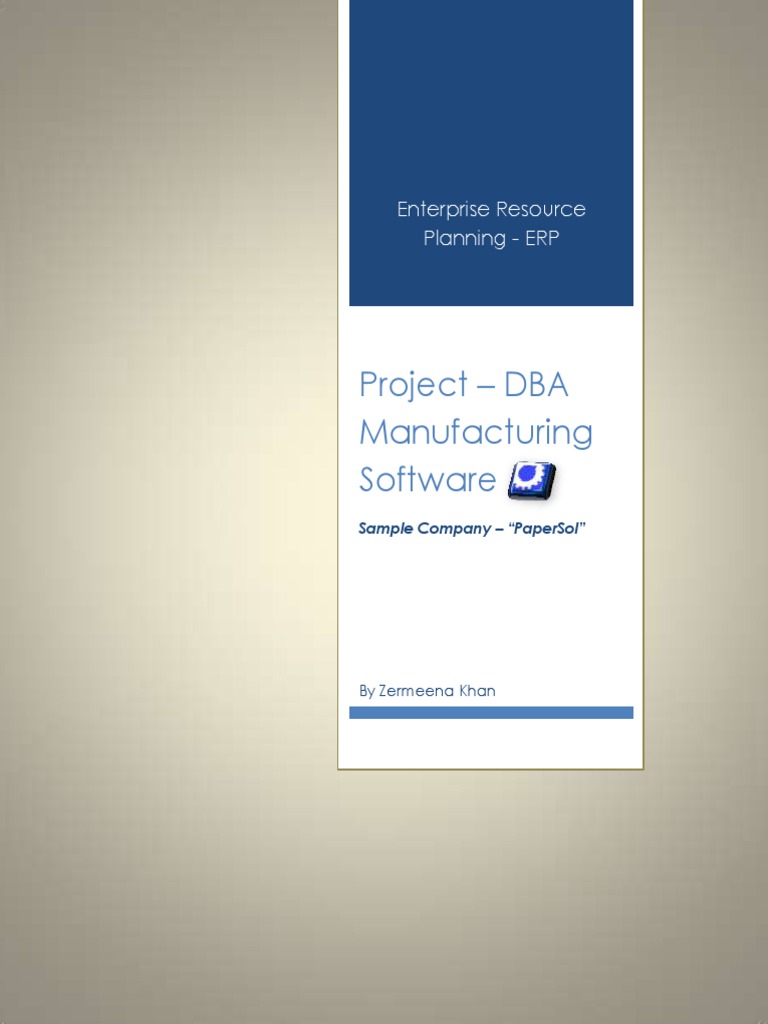 ERP Project Report - Sample | Download Free PDF | Invoice | Enterprise ...