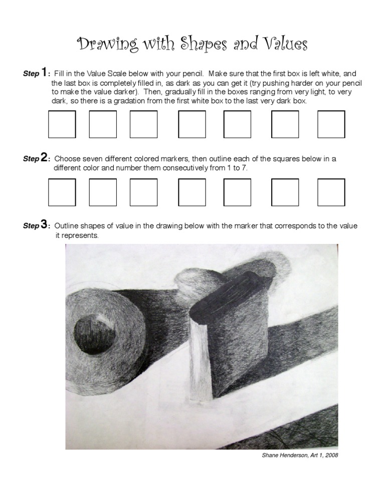 Value Scale Drawing Techniques | PDF