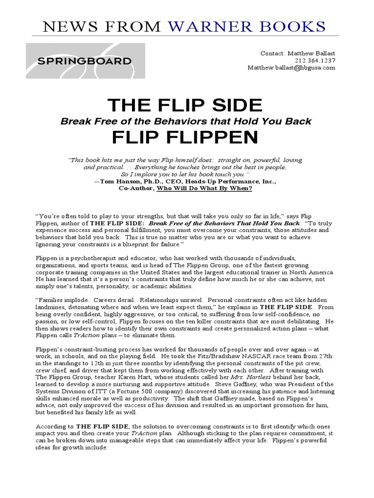 The Flip Side Flip Flippen: News From | Download Free PDF | Psychology ...