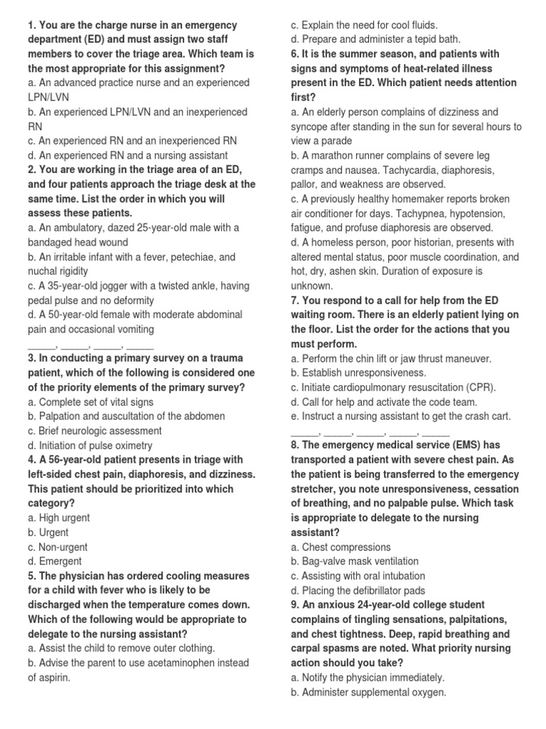 Emergency Nursing | PDF | Cardiopulmonary Resuscitation | Major Trauma