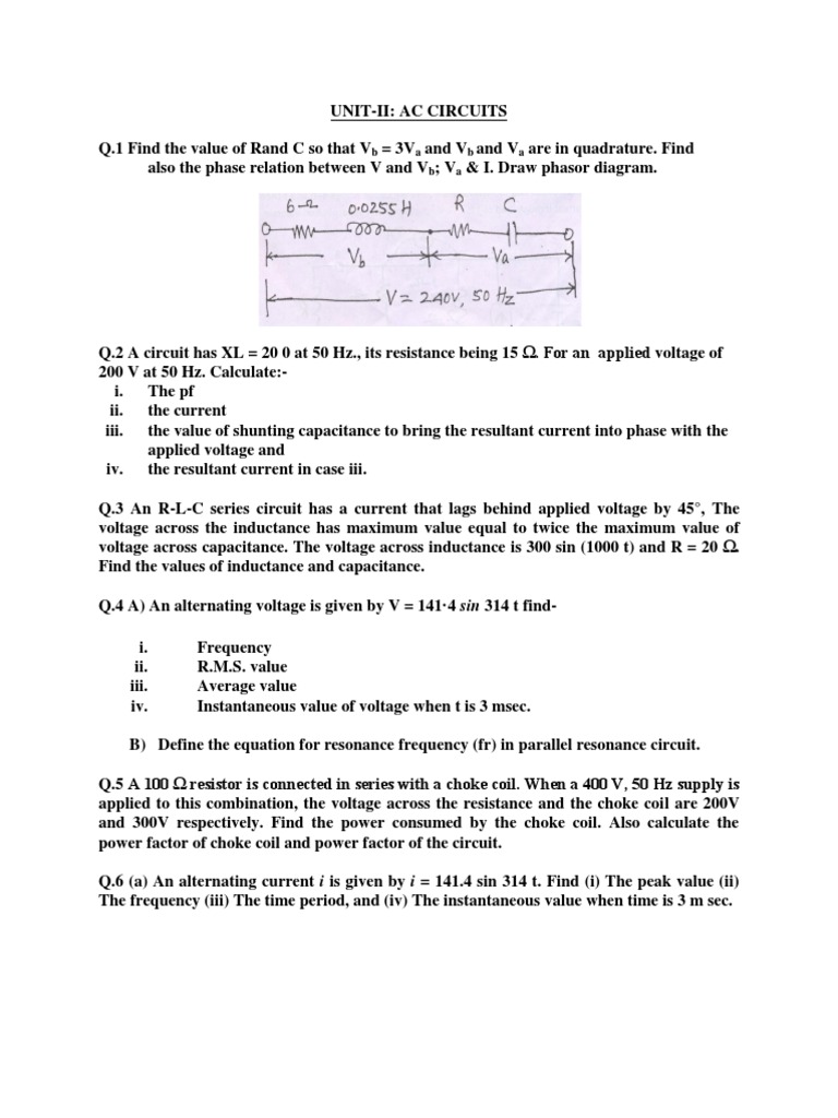 Ac Circuits | PDF | Series And Parallel Circuits | Inductor