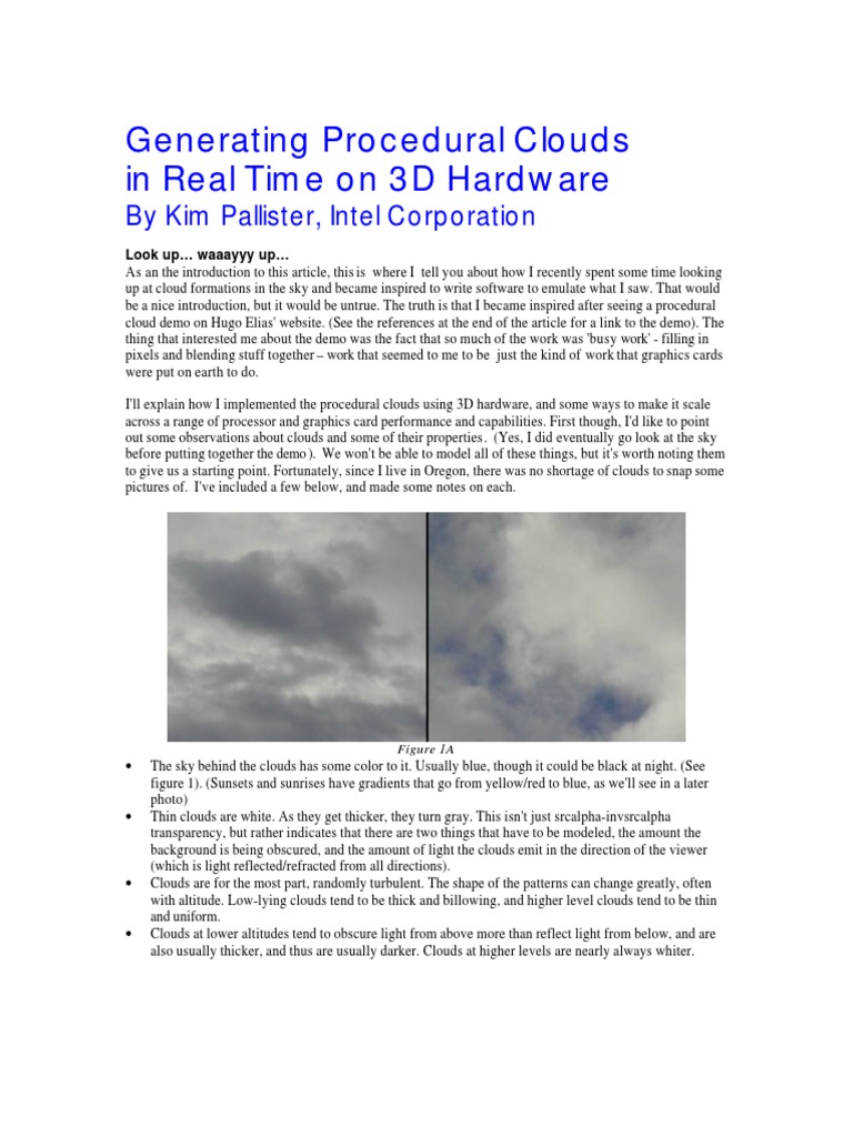 Procedural Clouds | PDF | Teaching Methods & Materials