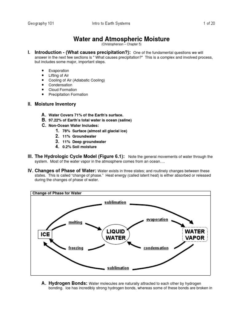 Geography 101 Part 2 | PDF | Humidity | Properties Of Water