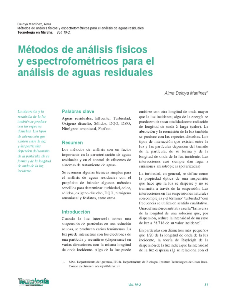 Analisis De Aguas Residuales Ligero Aguas Residuales