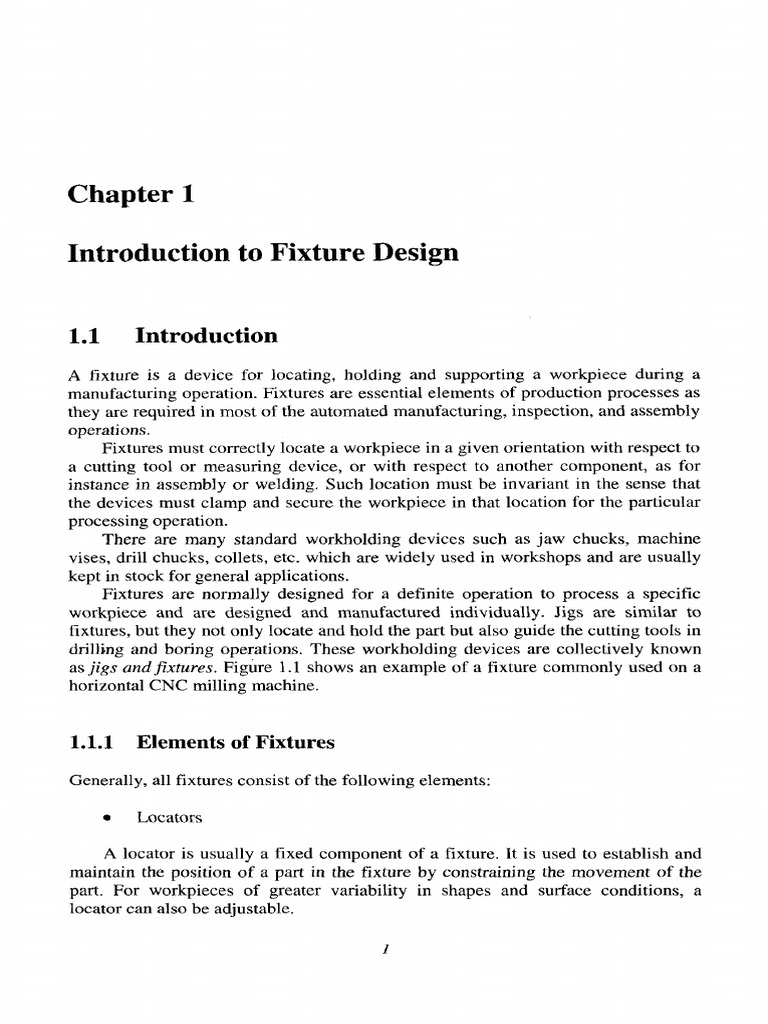 Introduction To Fixture Design: 1.1.1 Elements of Fixtures | PDF ...