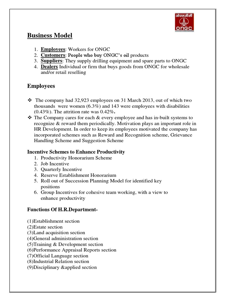 ONGC Business Model | PDF | Natural Gas | Pipeline Transport