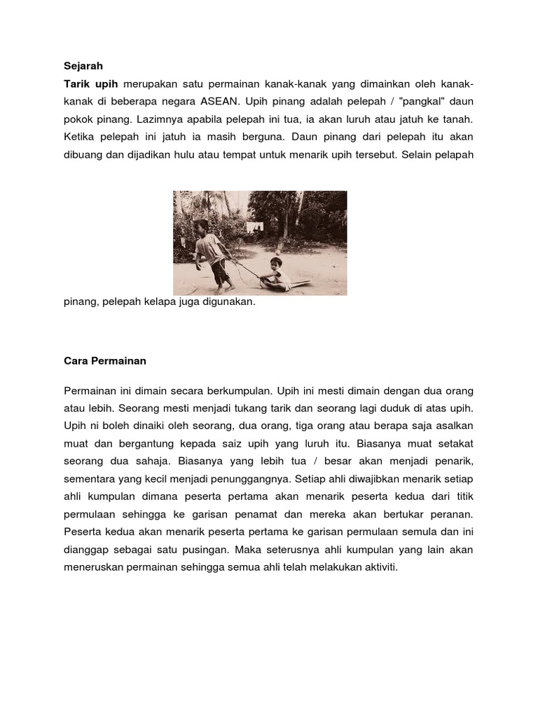 Tarik Upih Pinang | PDF