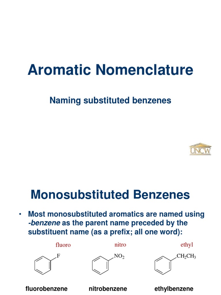 Aromatic Nomenclature - Benzene Rings | PDF | Aromatic Hydrocarbon ...