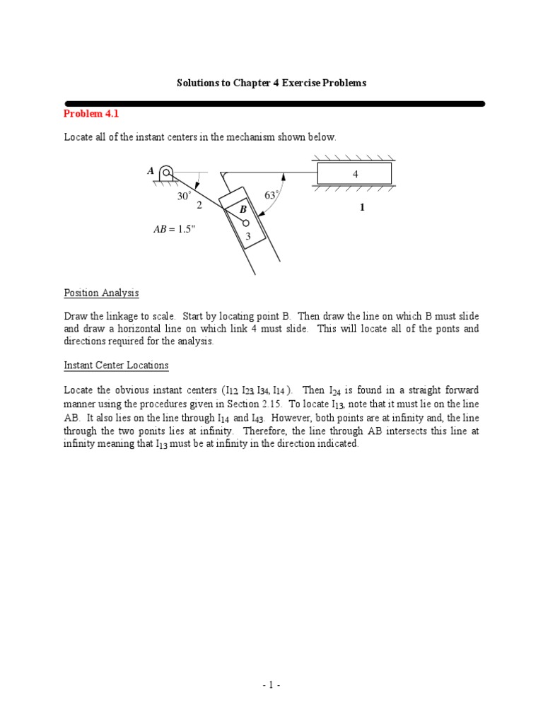 Problem 4.1: Solutions To Chapter 4 Exercise Problems | PDF | Velocity | Euclidean Vector