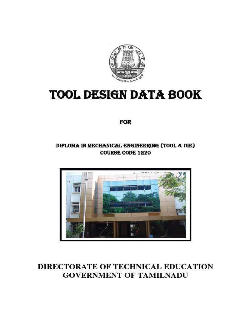 Tool Design Data Book PDF | PDF | Sheet Metal | Screw