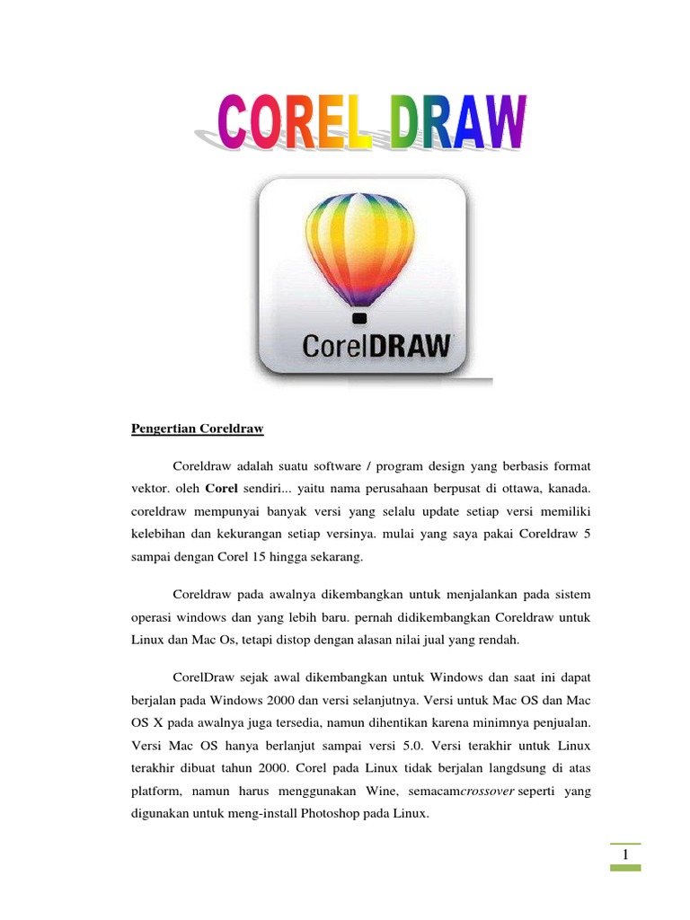 Pengertian Coreldraw | PDF