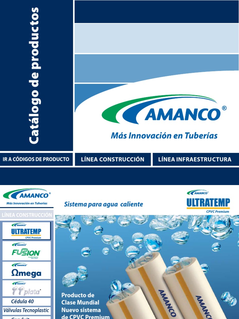 Catálogo de Productos Amanco 2024 | PDF | Tubería (transporte de ...