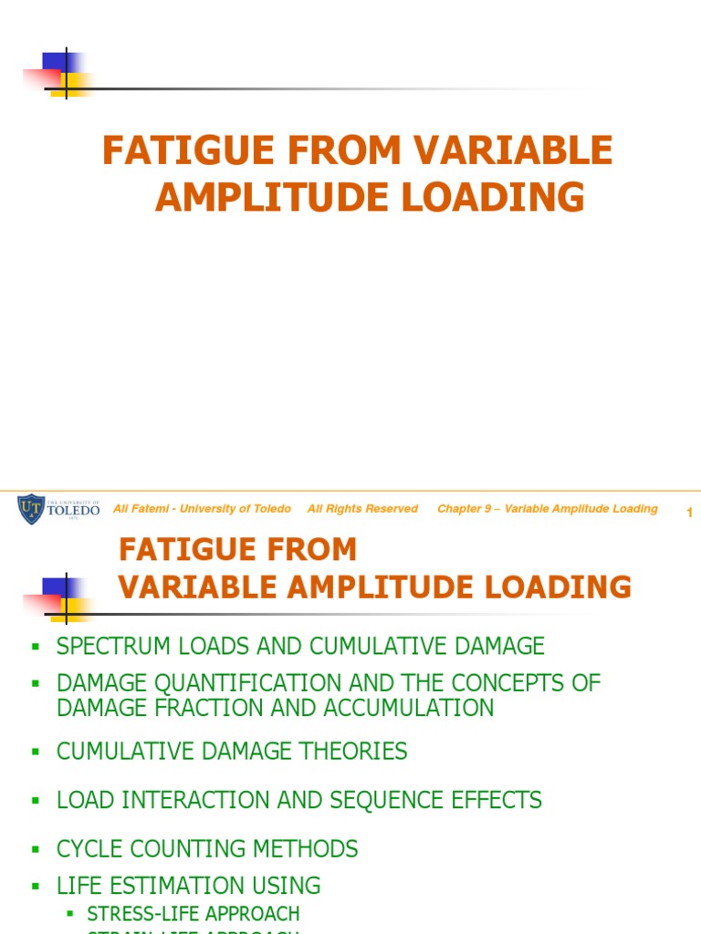 Chapter - 9 - Fatigue From Variable Amplitude Loading | PDF | Fatigue ...