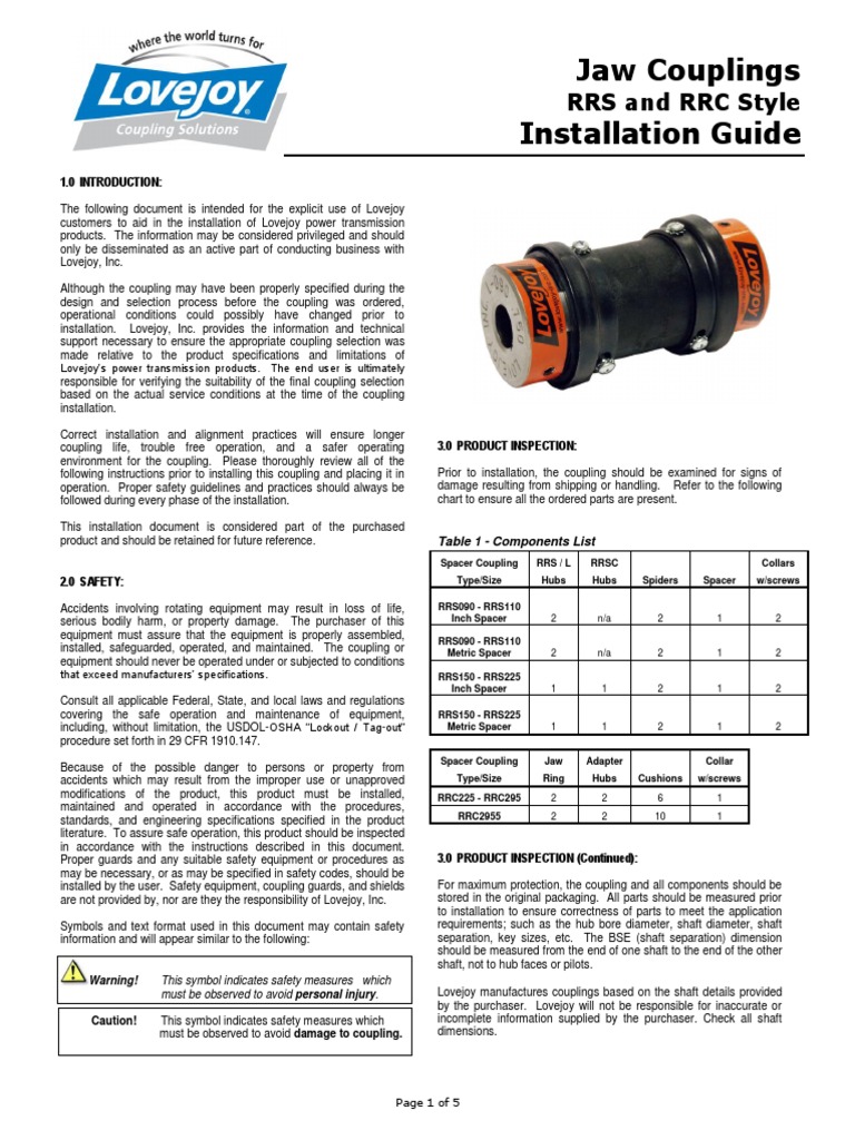 Jaw Rrs Spacer Install Guide August 2012 | PDF | Screw | Engineering ...