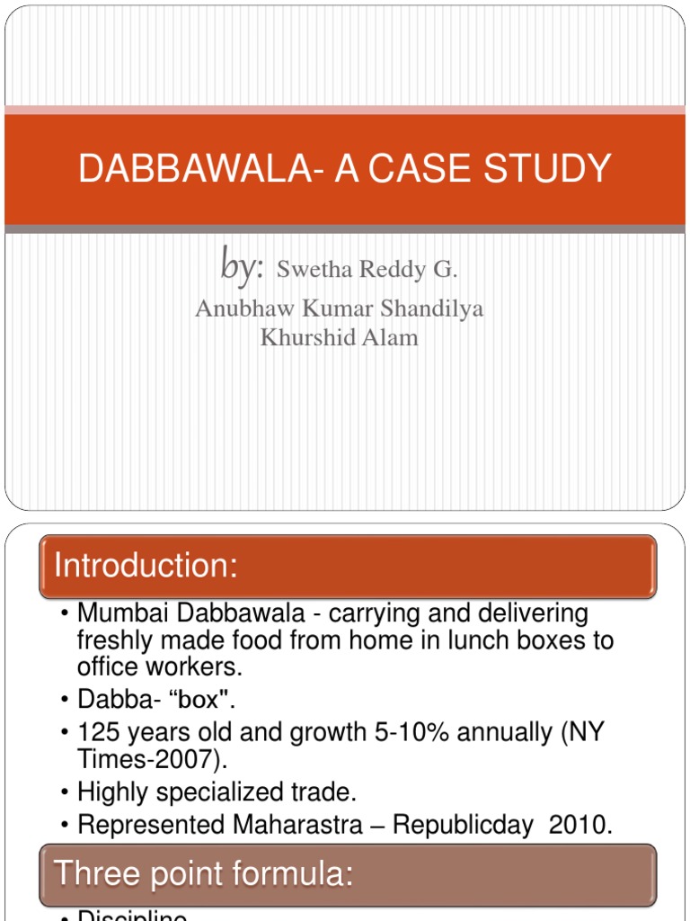 Case Study - Dabbawalas | PDF | Business | Economies