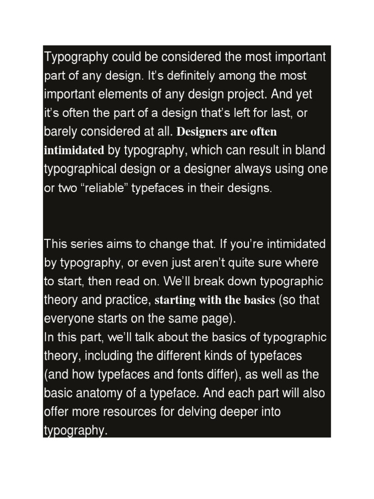Parts of Type | PDF | Sans Serif | Typefaces