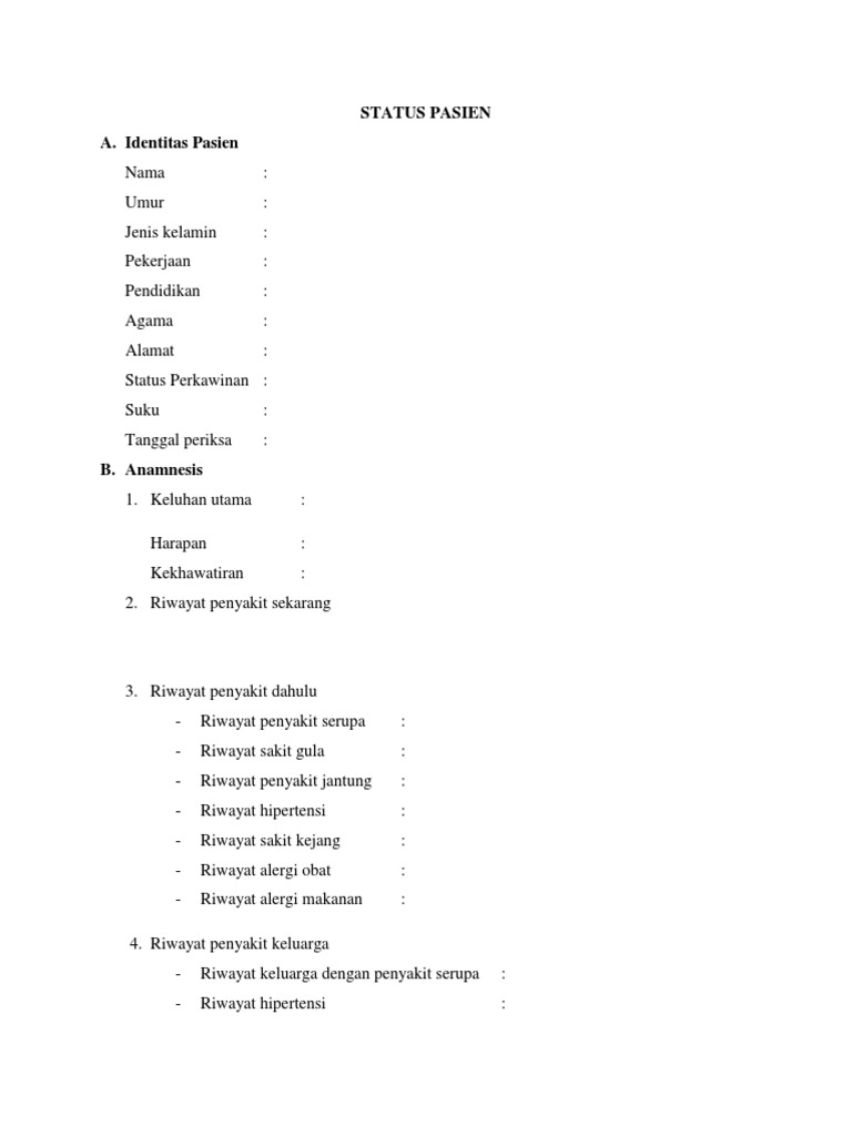 Status Pasien | PDF