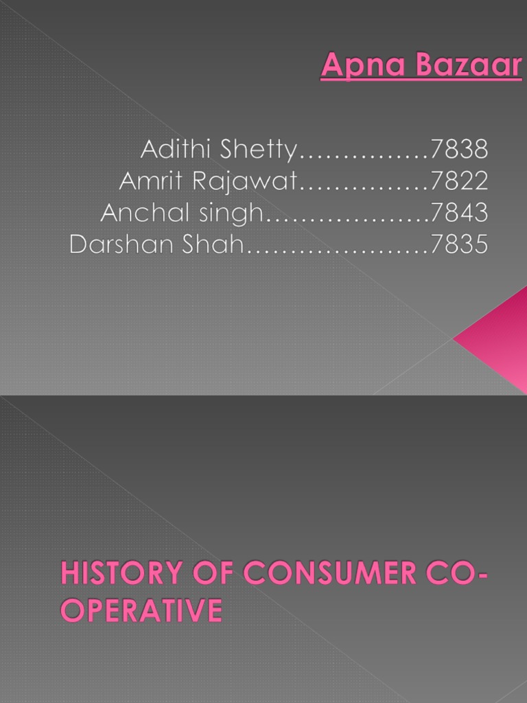 Apna Bazaar Consumer Co-Operative | PDF | Cooperative | Retail