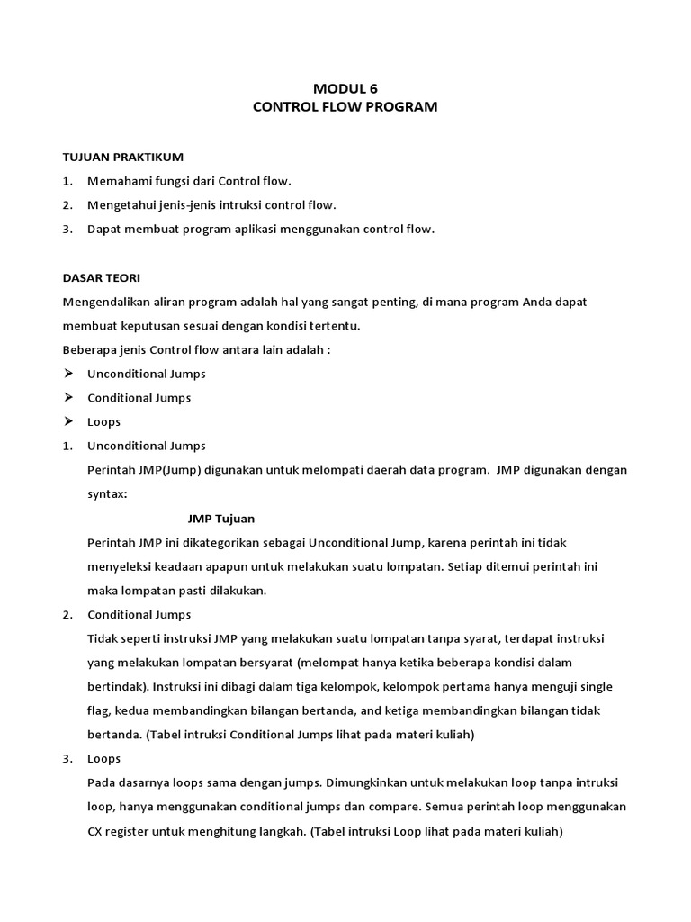 MODUL 6 (JMP) | PDF | Komputer