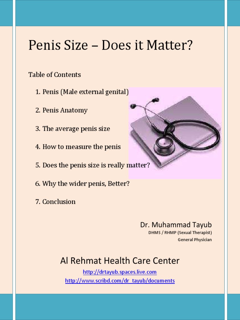 Penis Size - Does It Matter ? | PDF | Clitoris | Penis