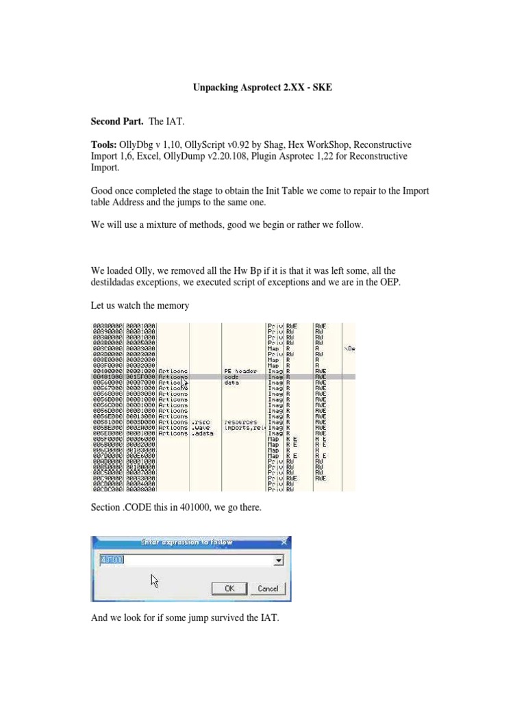 Unpacking Asprotect 2.Xx SKE - Part 2 IAT Rebuilding | PDF | Areas Of Computer Science ...