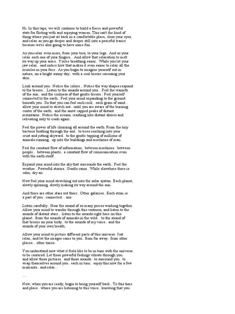Briganti, Andrea - Self Hypnosis Scripts - Flirting Confidence | PDF