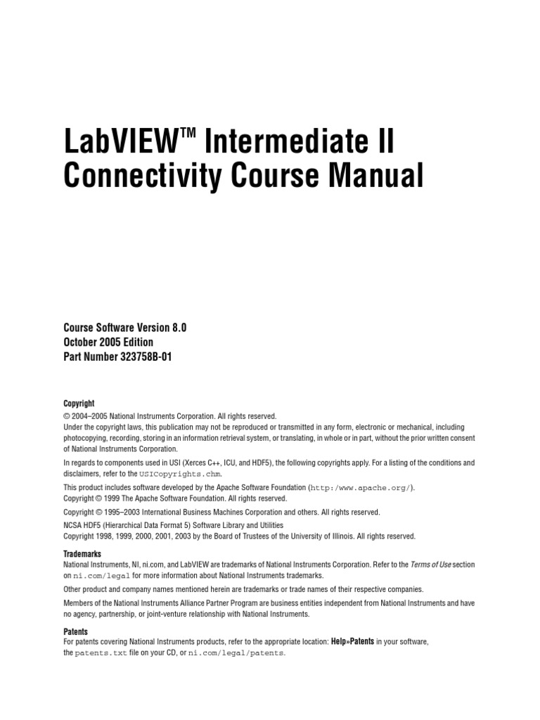 LabVIEW Intermediate II (Connectivity Course Manual) PDF | PDF | String ...