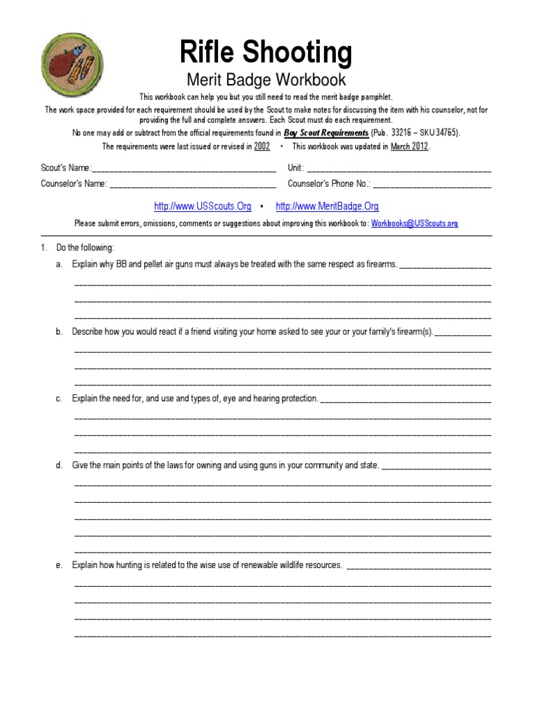 Rifle Shooting BSA | PDF | Boy Scouts Of America | Rifle