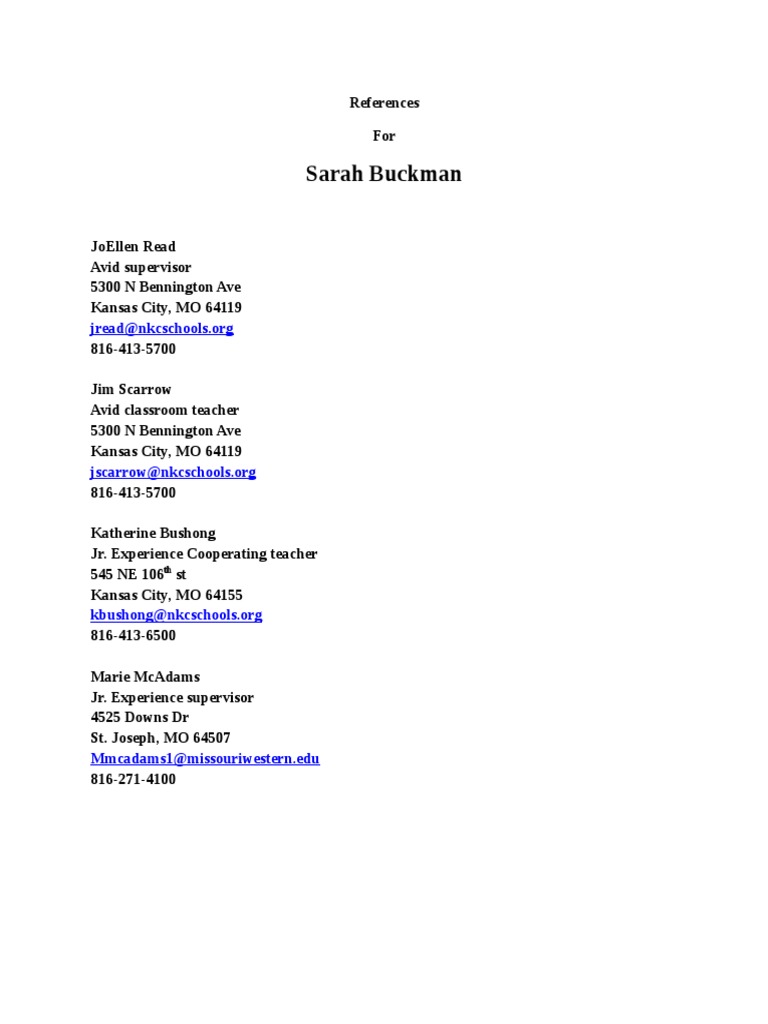 Reference Page | PDF