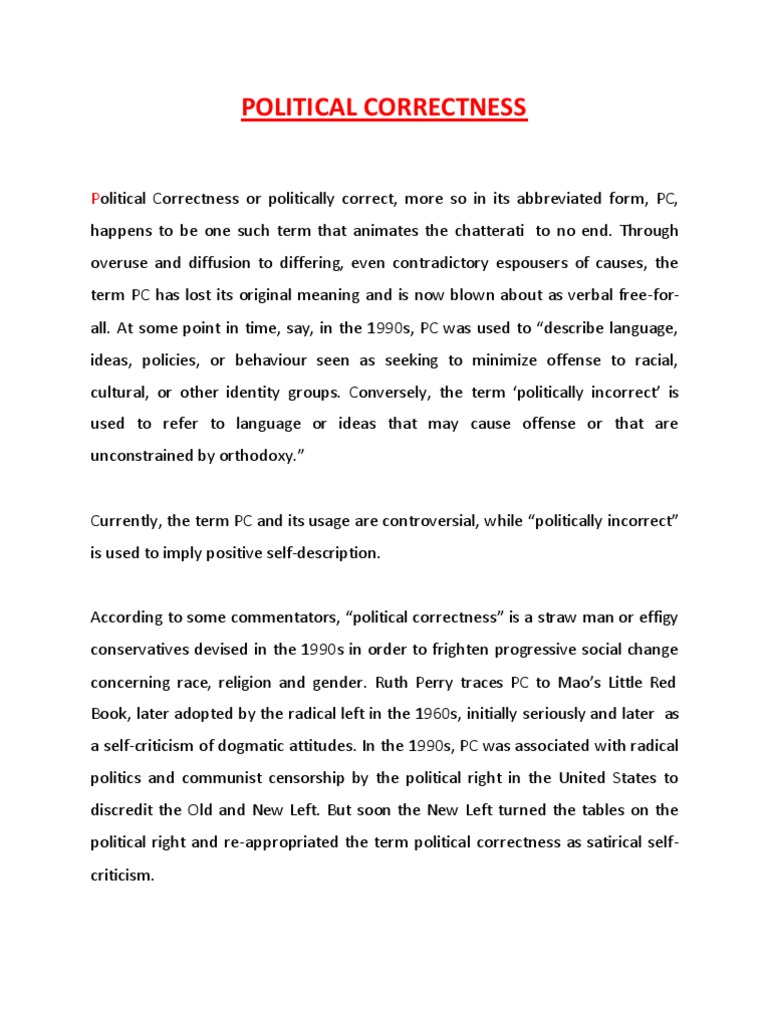 Political Correctness | PDF | Political Correctness | Social Science