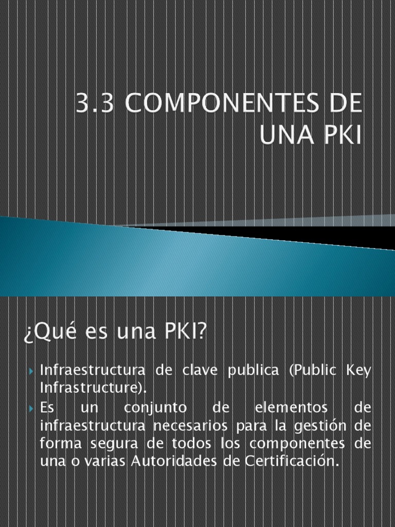 3.3 Componentes de Una Pki | PDF