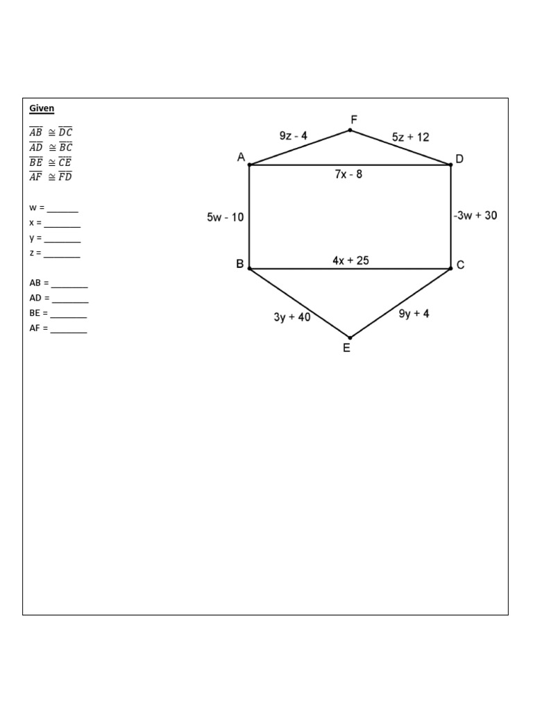 Geometry Algebra Problems | PDF