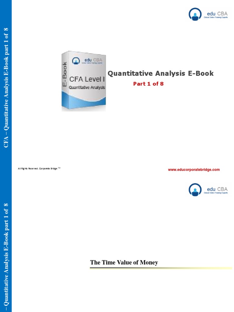 CFA Level 1 Quantitative Analysis E Book - Part 1 | PDF | Present Value ...