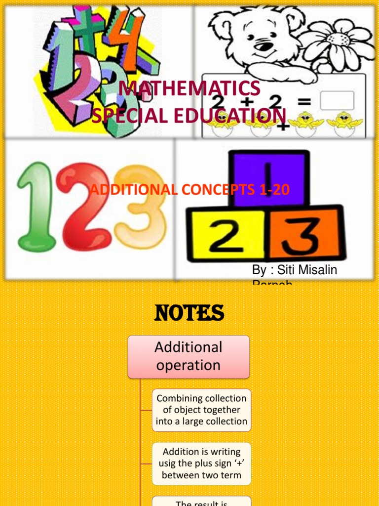 Special Ed Math: Addition Concepts 1-20 | PDF