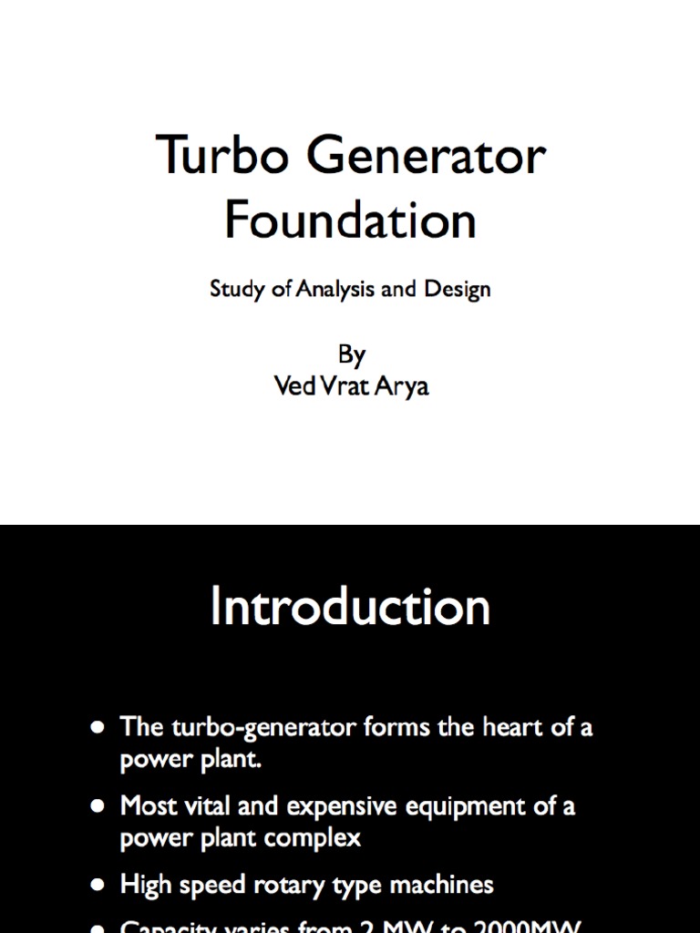Design of Turbo Generator Foundation | PDF | Mechanical Engineering ...