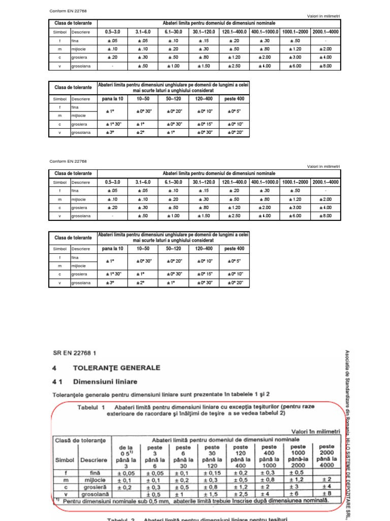 SR en 22768 - Tolerante | PDF