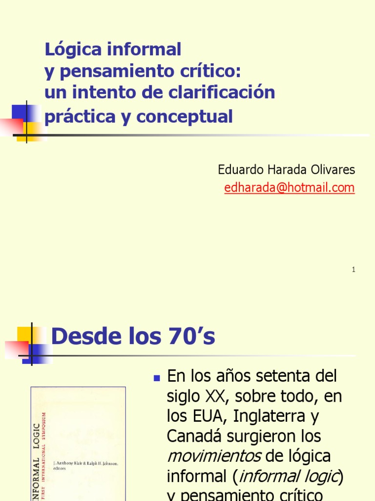Lógica Informal y Pensamiento Crítico | PDF | Pensamiento crítico | Falacia