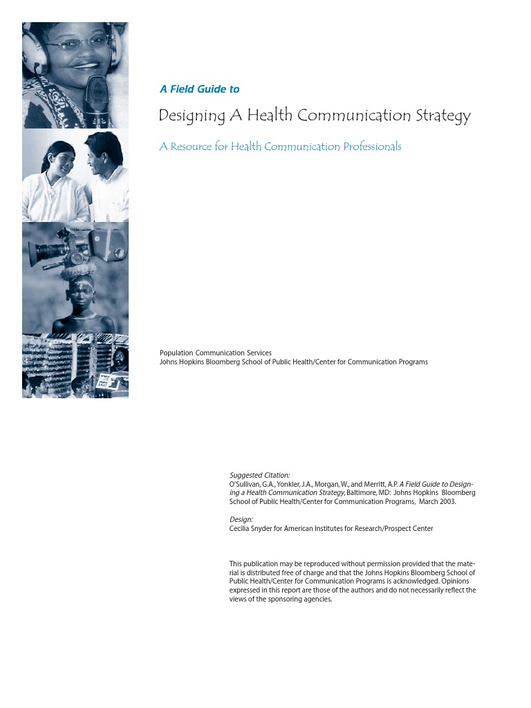 A Field Guide To Designing A Health Communication Strategy | PDF ...