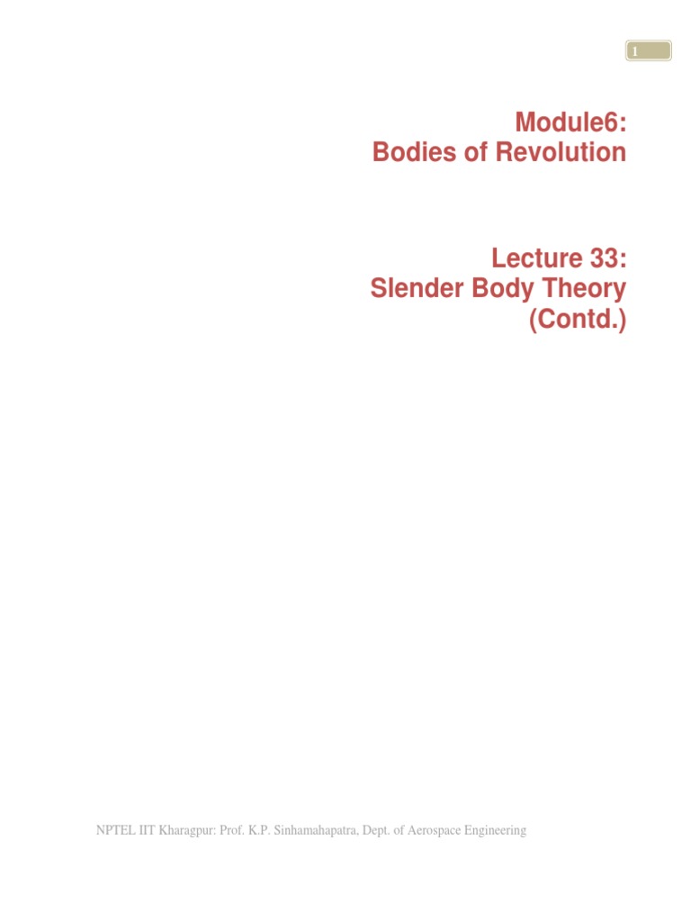 Bodies of Revolution: NPTEL IIT Kharagpur: Prof. K.P. Sinhamahapatra ...