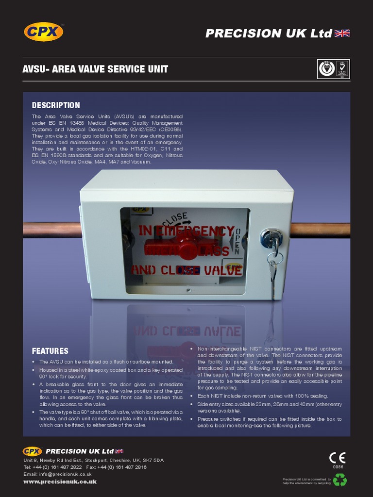 AVSU Area Valve | PDF | Valve | Switch