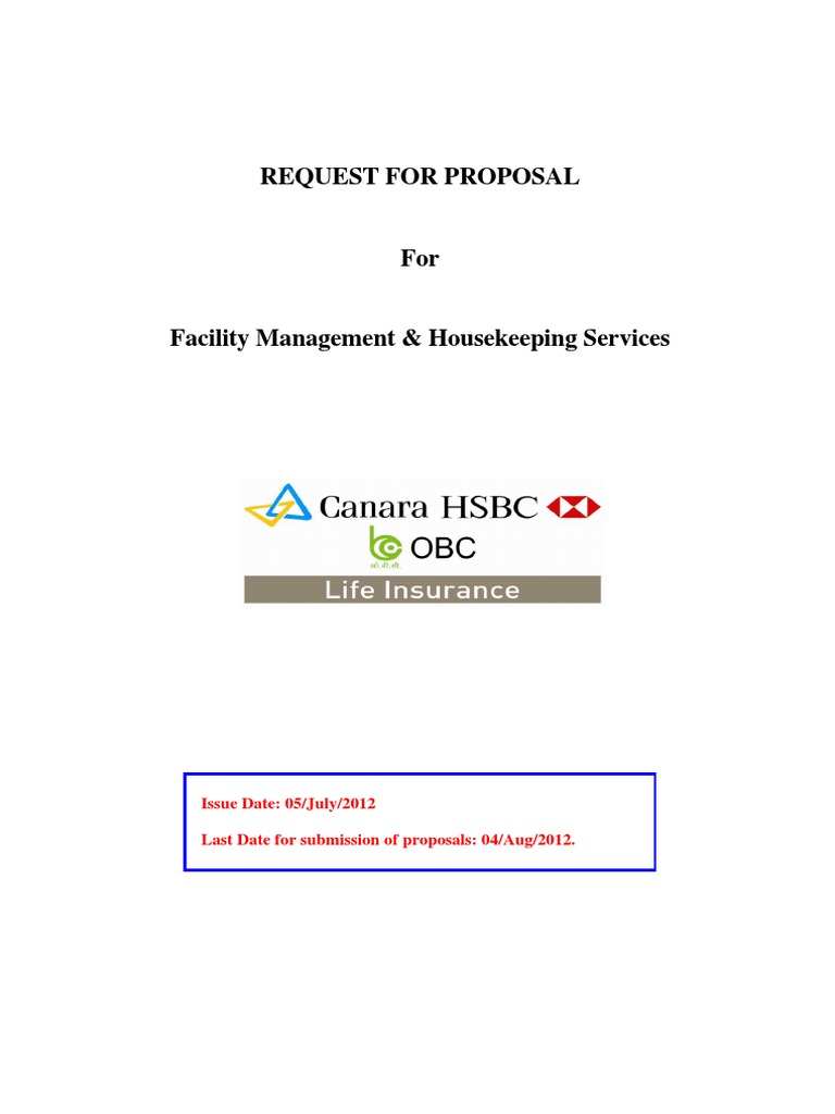 RFP For Facility Management-562 | PDF | Request For Proposal | Evaluation